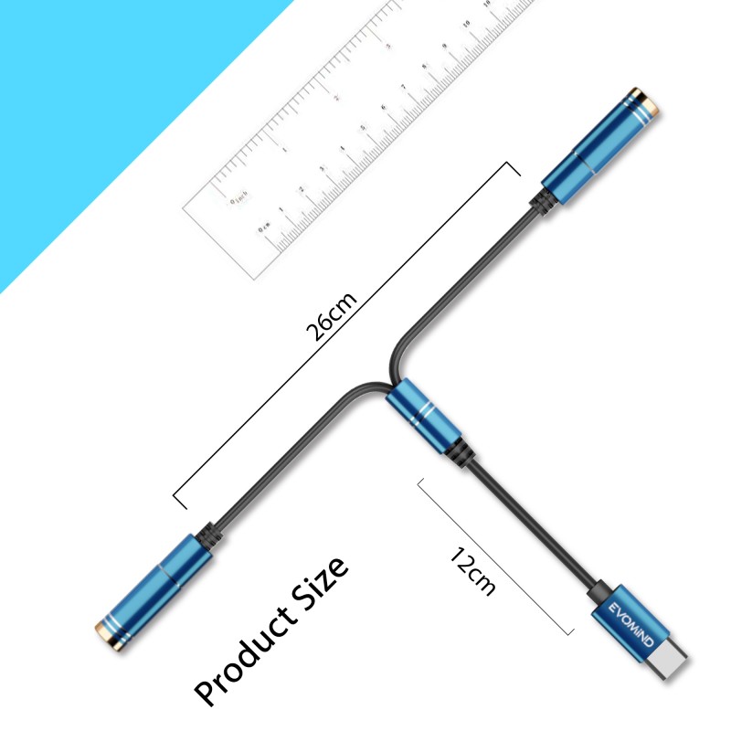 Splitter Audio USB Type C vers Jack 3.5mm